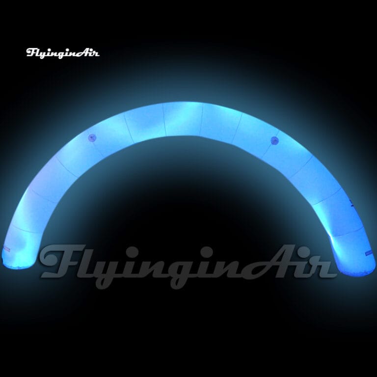 Outdoor LED Inflatable Rainbow Arch White Lighting Air Blow Up Arched ...