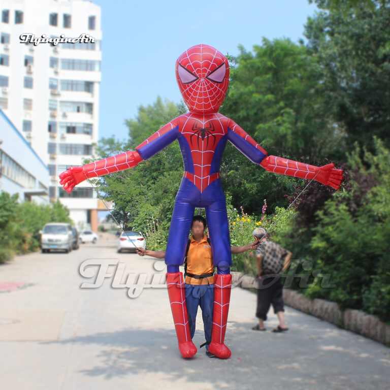 Parade Performance Walking Inflatable Spider-man Puppet Cartoon ...