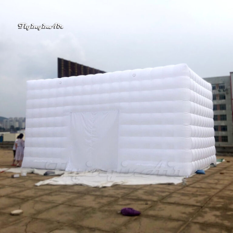 Outdoor White Inflatable Cube Tent 8m PVC Coated Fabric Air Blow Up ...