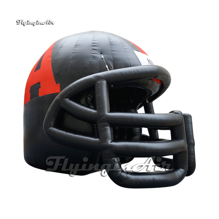 5m Black Inflatable Football Helmet Sport Tunnel For University Events ...