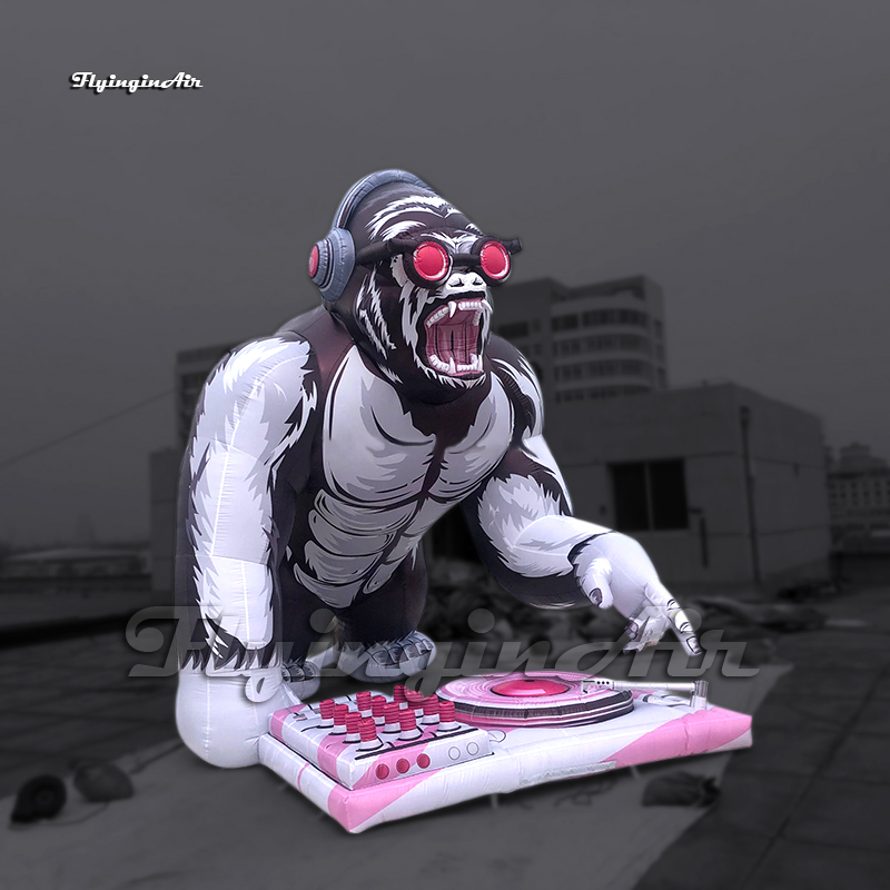 Large Inflatable DJ Gorilla Cartoon Animal Mascot Model For Club Party ...