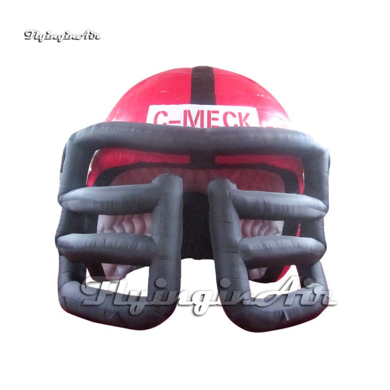 Red Inflatable Football Tunnel Mascot Sport Tunnel With Helmet For Team ...