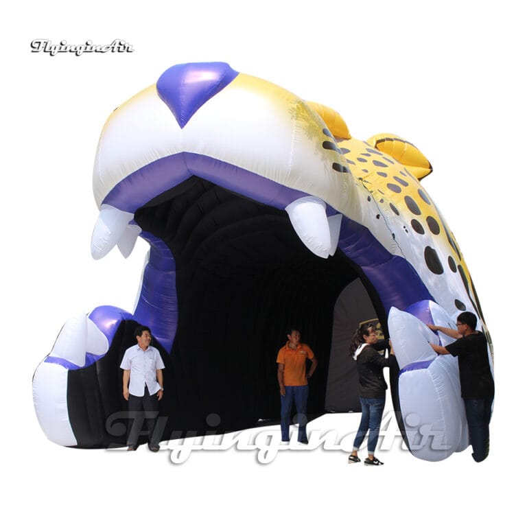 Large Inflatable Jaguar Tunnel Sport Player Run Through Cartoon Animal ...