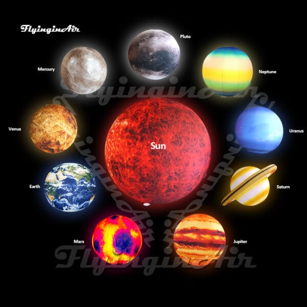 Illuminated Large Inflatable Moon Ball Planet Balloon Air Blow Up ...