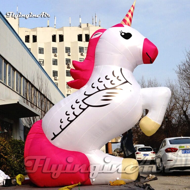 Outdoor Large Holy Inflatable Unicorn Balloon 5m Cartoon Animal Model ...