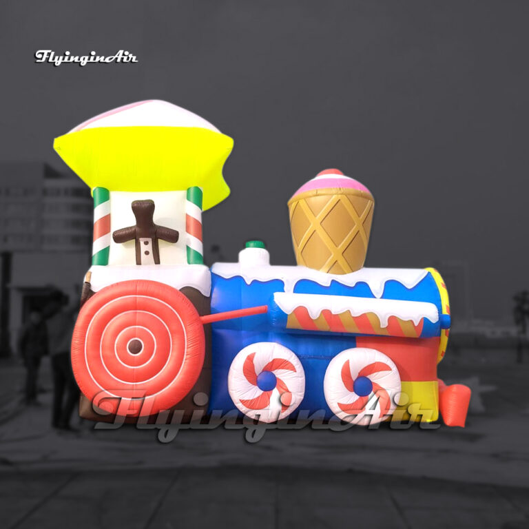 5m Large Inflatable Christmas Train Model Outdoor Xmas Decorations ...