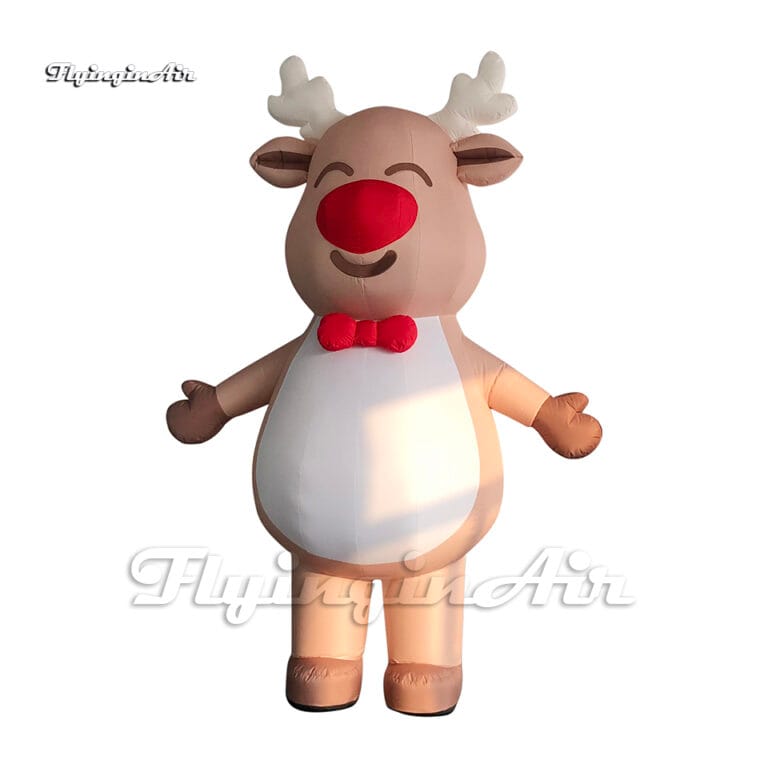 Cute Inflatable Reindeer Costume Walking Blow Up Christmas Cartoon ...
