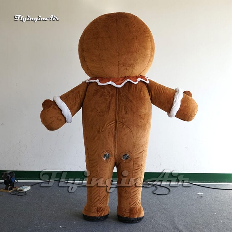 Cute Walking Inflatable Gingerbread Man Costume Adult Wearable Blow Up ...