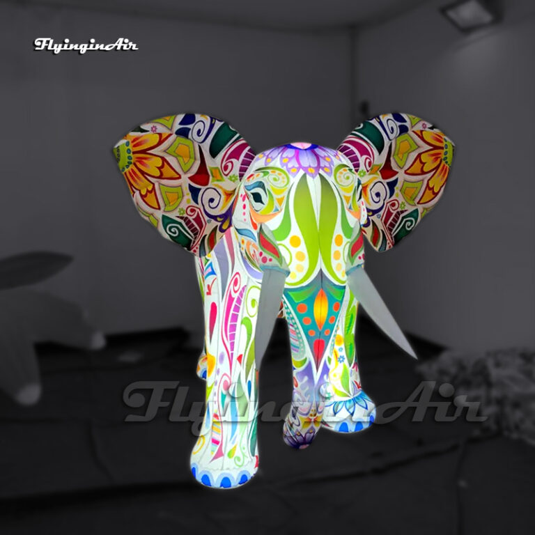Large Colorful LED Inflatable Elephant Balloon Parade Performance ...