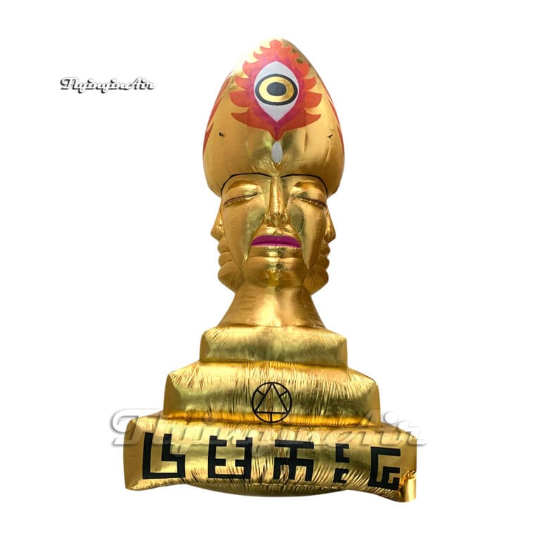 Golden Inflatable Queen Statue Airblown Ancient Egypt Queen Head ...
