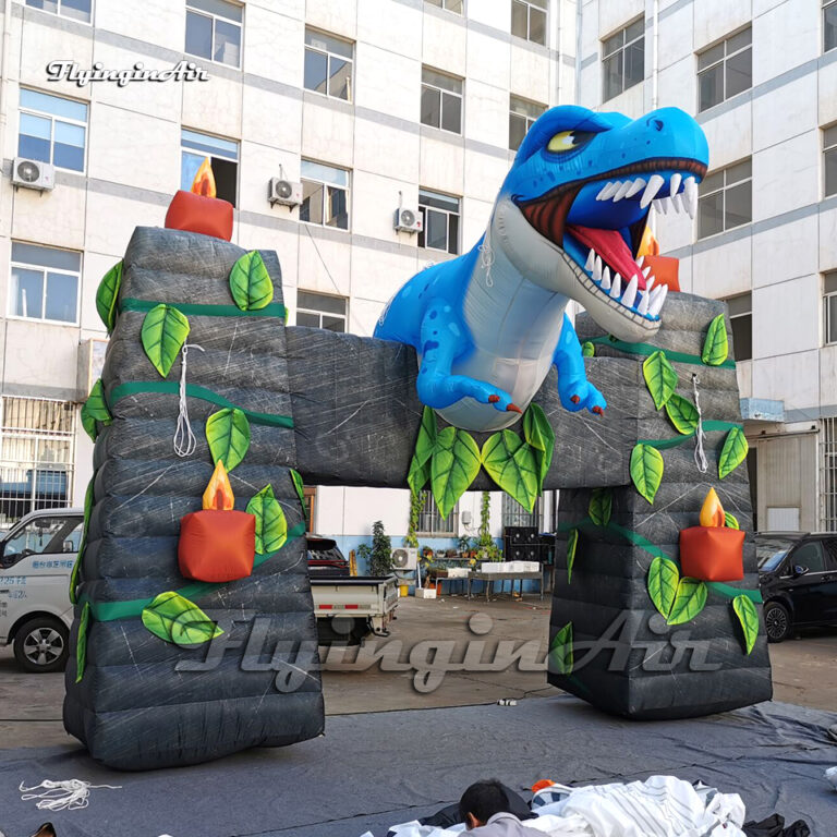 Large Inflatable Dinosaur Gate 6m Park Entrance Airblown Arch With T ...