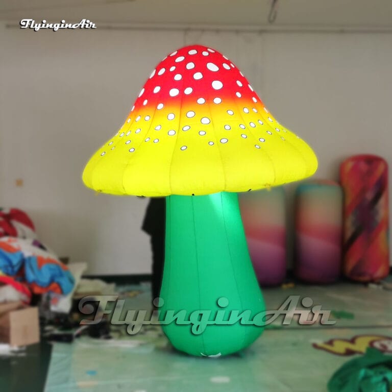 2m/3m Amazing Large Lighting Inflatable Mushroom With Green Stem And ...