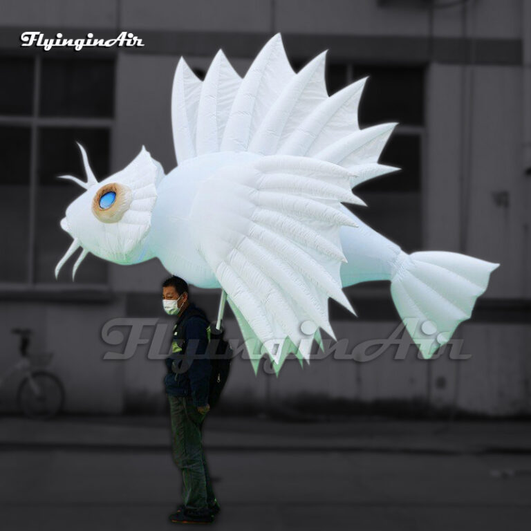 Parade Performance Walking Inflatable Fish Puppet 3m Blow Up Sea Animal ...