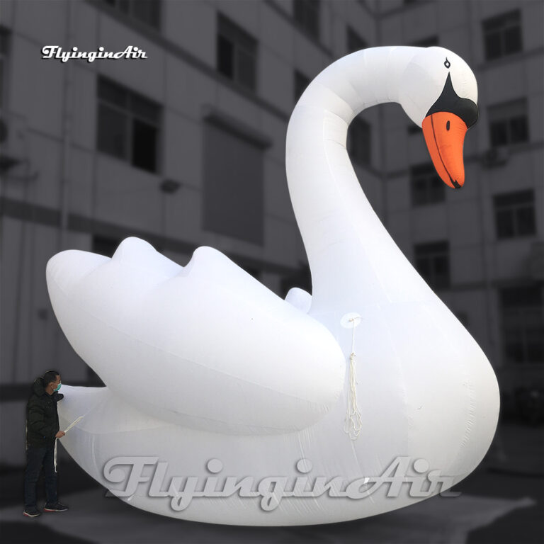 Amazing Large White Inflatable Swan Balloon Red Neb With Long Neck For ...
