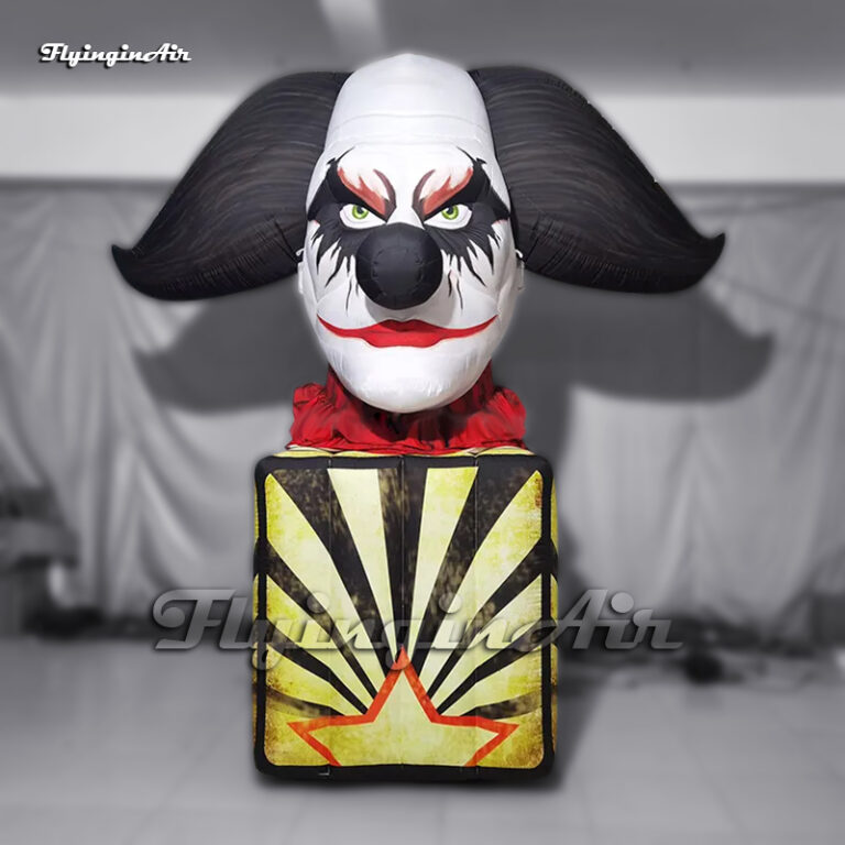 Funny Evil Inflatable Clown Joker Head Statue Replica With A Box For ...