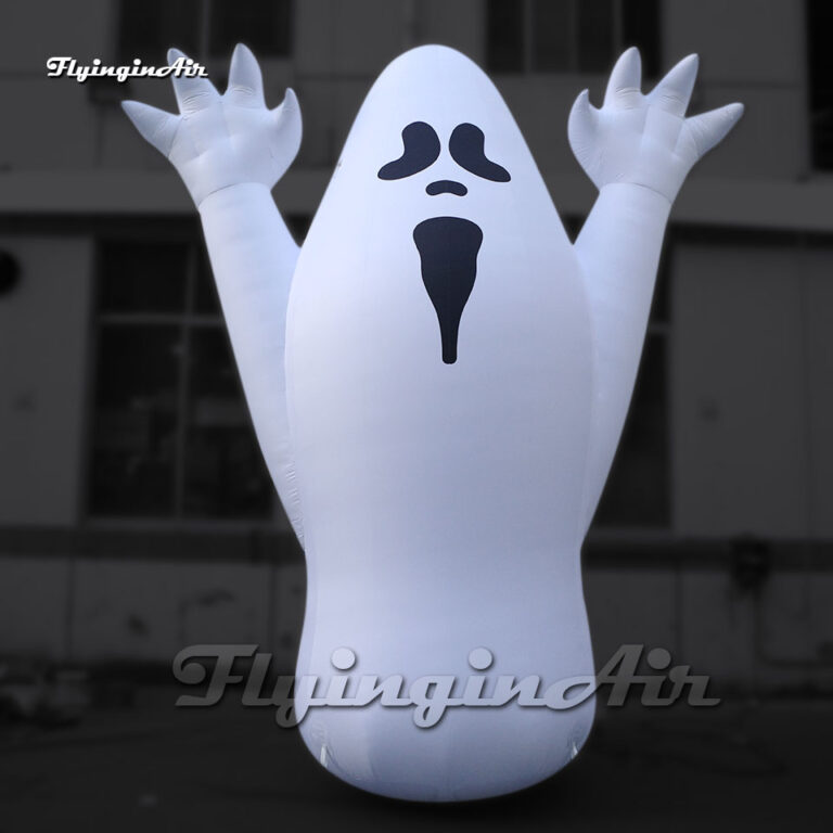 5m Scary Large White Standing Inflatable Ghost Balloon For Halloween ...