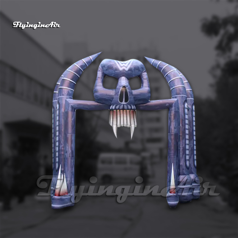 6m Horrible Large Inflatable Skull Arch Demon Skeleton Gate With Fangs ...
