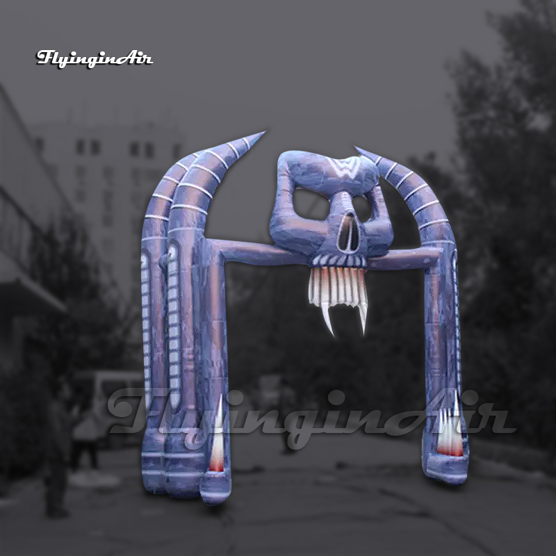 6m Horrible Large Inflatable Skull Arch Demon Skeleton Gate With Fangs ...