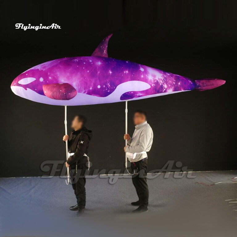 4m Parade Performance Purple Walking Inflatable Killer Whale Puppet ...