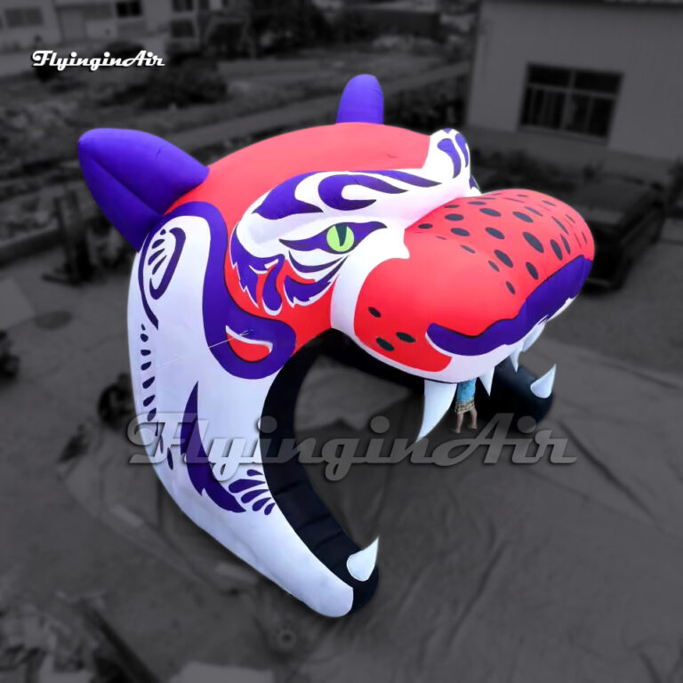 Giant Inflatable Tiger Head Football Tunnel Air Blow Up Cartoon Animal ...