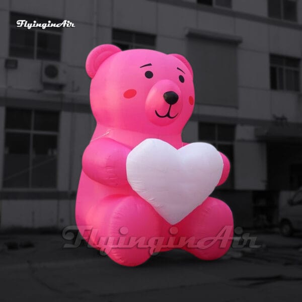 3m/4m/5m/6m Amazing Pink Giant Inflatable Teddy Bear With A Big Heart ...